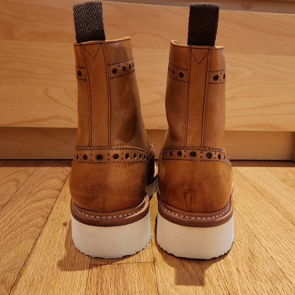 Grenson | Shoes | Grenson Fred V Brogue Boot Tan Calf | Poshmark